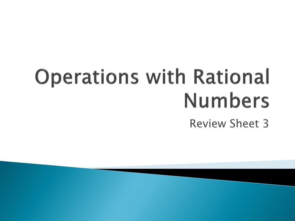 PPT - Operations with Rational Numbers PowerPoint Presentation, free ...
