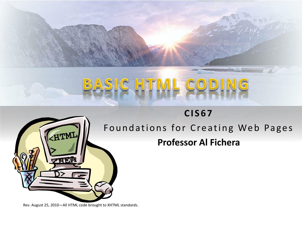 PPT - BASIC HTML CODING PowerPoint Presentation, free download - ID:2819329