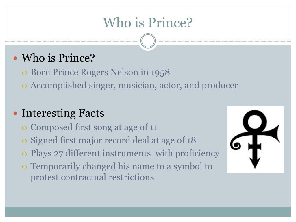 PPT - Who is Prince? PowerPoint Presentation, free download - ID:2828387