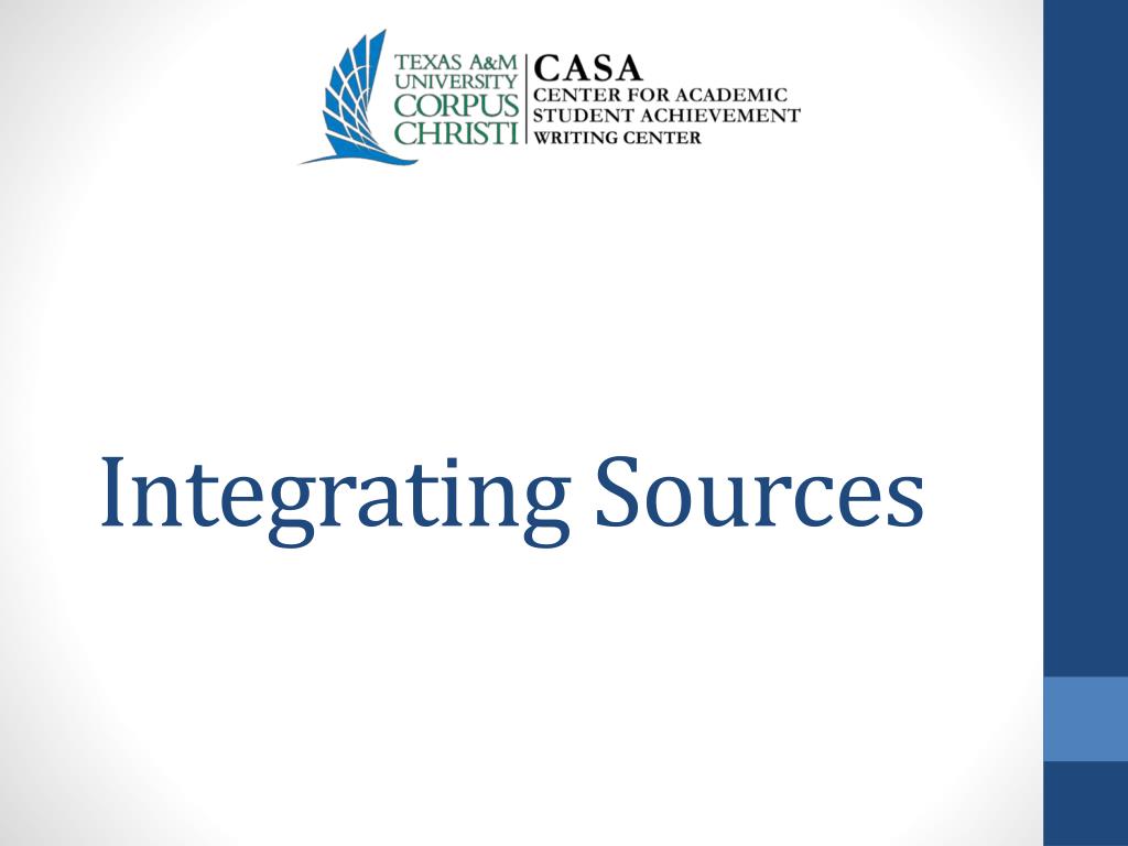 PPT - Integrating Sources PowerPoint Presentation, free download - ID ...