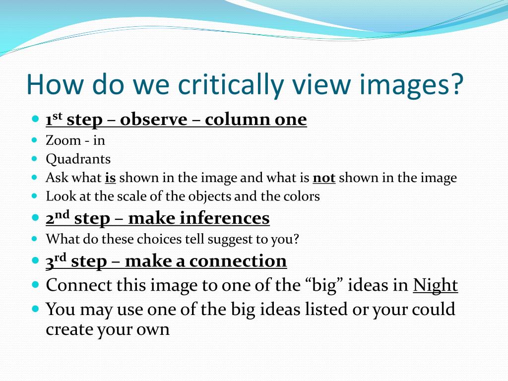 PPT - How do we critically view images? PowerPoint Presentation, free ...