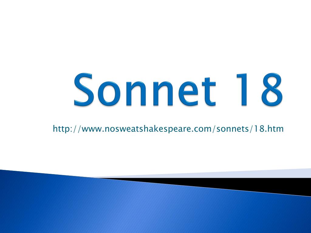 PPT - Sonnet 18 PowerPoint Presentation, free download - ID:2833001