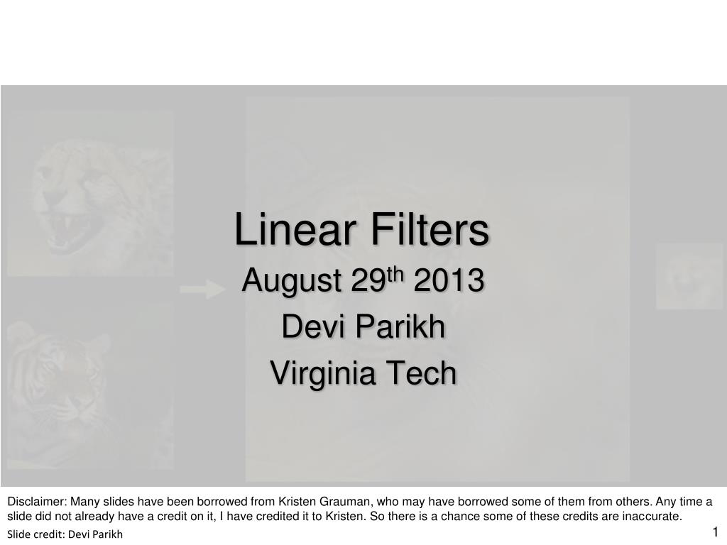 PPT - Linear Filters PowerPoint Presentation, free download - ID:2841535