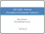 PPT - CSE 2341 - Honors Principles of Computer Science I PowerPoint ...
