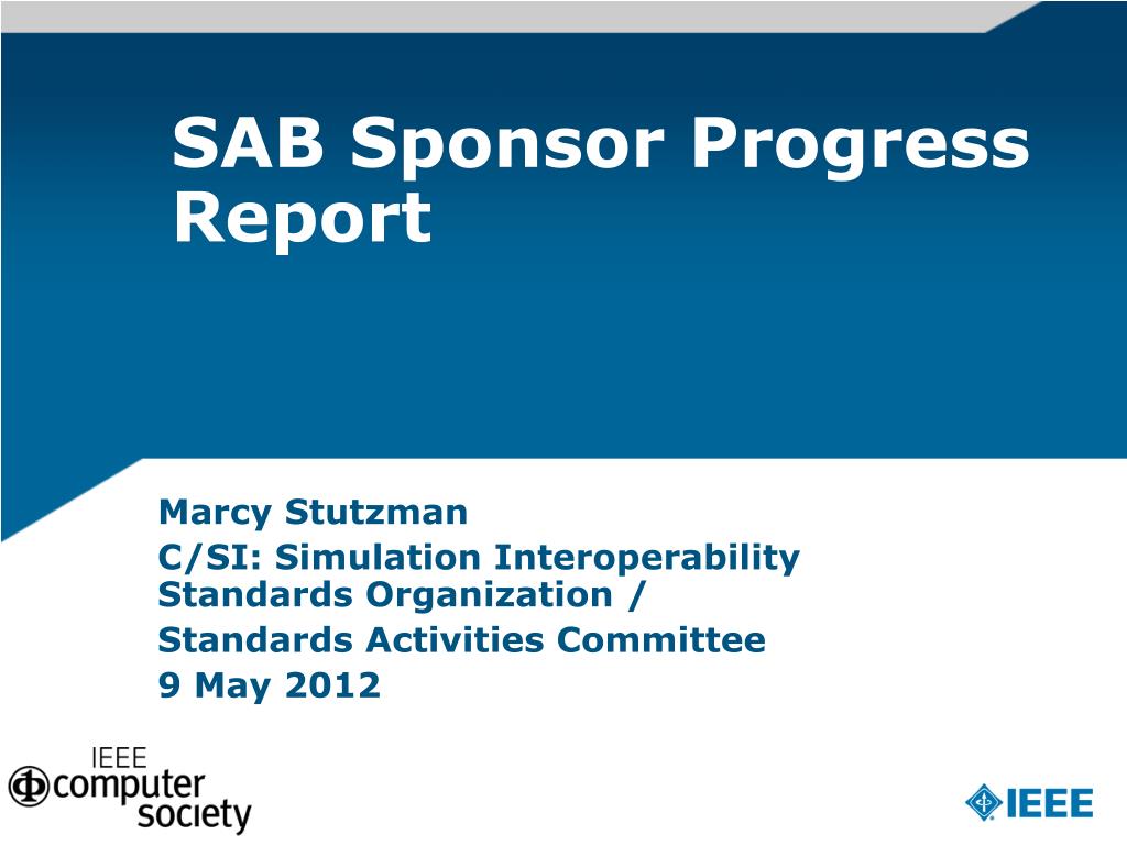 PPT - SAB Sponsor Progress Report PowerPoint Presentation, free ...