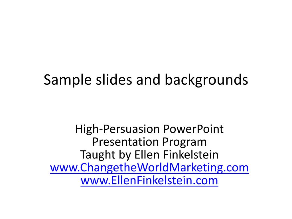 PPT - Sample slides and backgrounds PowerPoint Presentation, free ...