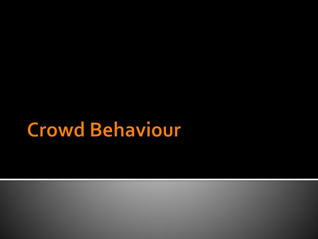 PPT - Crowd Behaviour PowerPoint Presentation, free download - ID:2848150