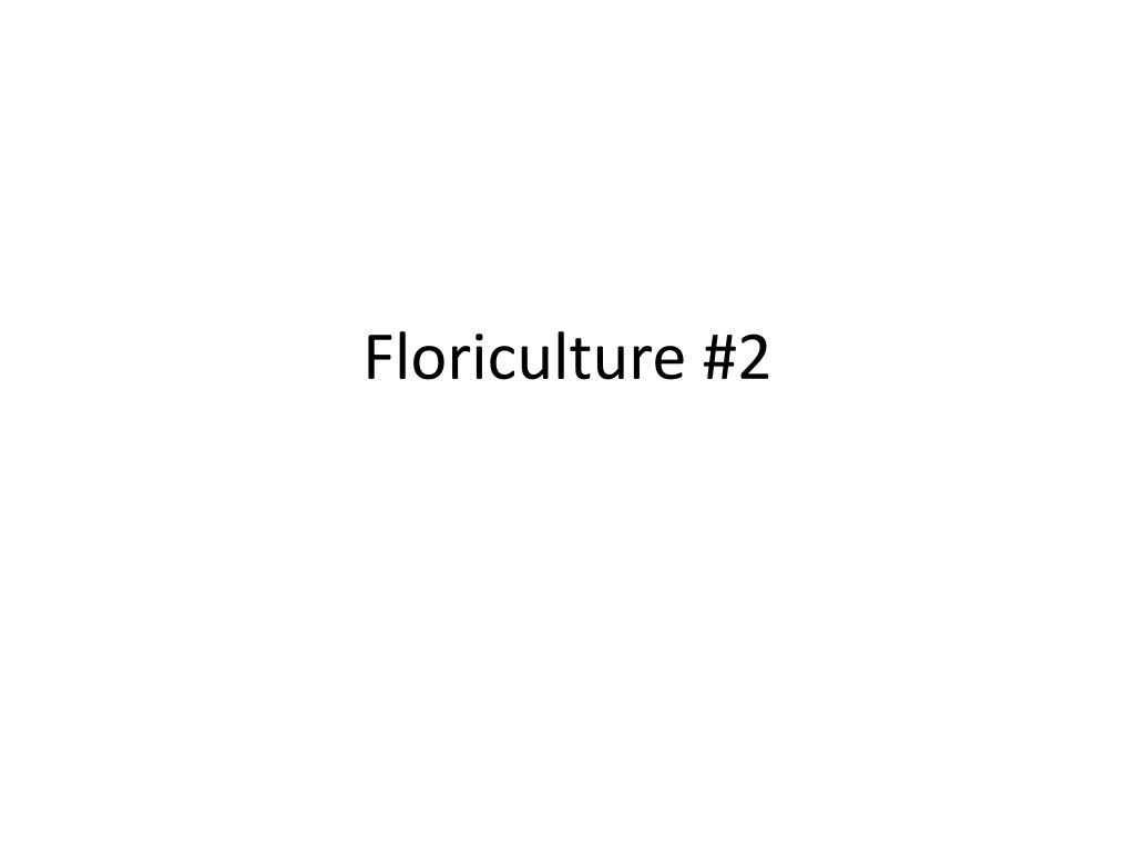 PPT - Floriculture #2 PowerPoint Presentation, free download - ID:2852438