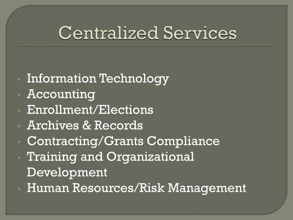PPT - Centralized Services PowerPoint Presentation, free download - ID ...