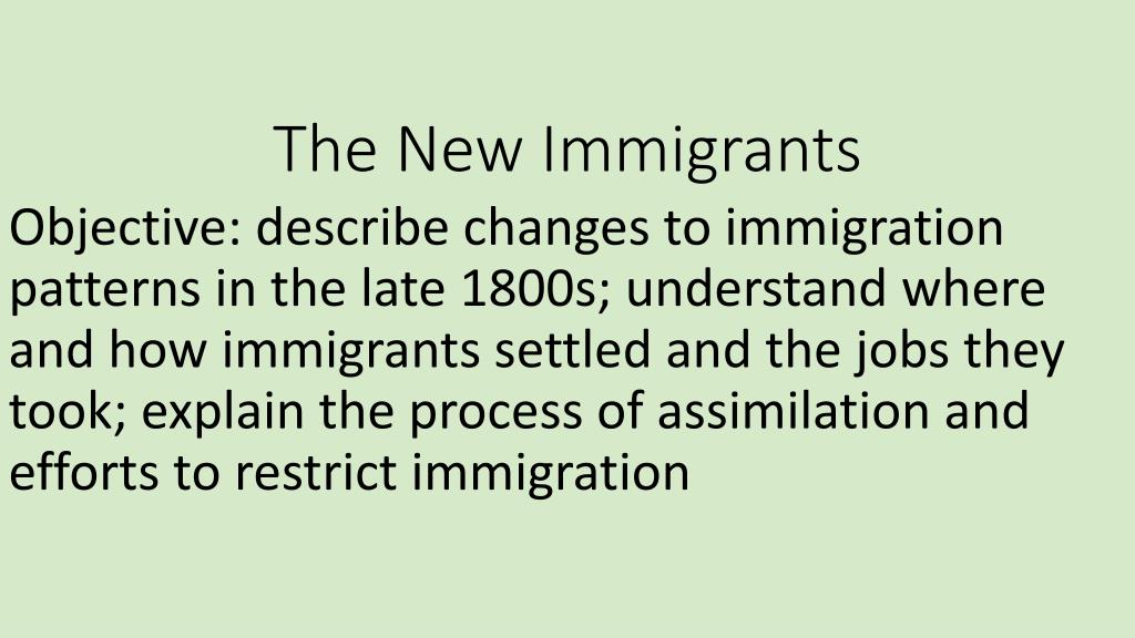 PPT - The New Immigrants PowerPoint Presentation, free download - ID ...