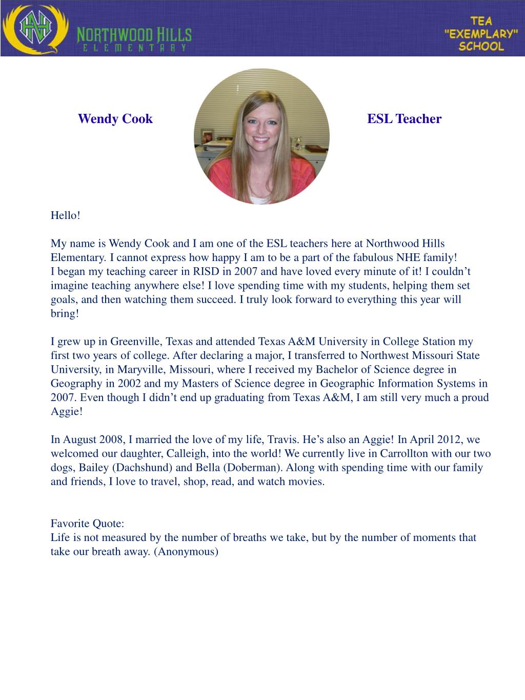 PPT - Wendy Cook PowerPoint Presentation, free download - ID:2854562