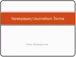 PPT - NEWSPAPER TERMS PowerPoint Presentation, free download - ID:1878629