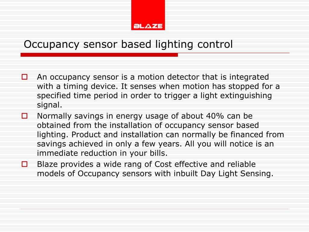 PPT - Occupancy sensor based lighting control PowerPoint Presentation ...