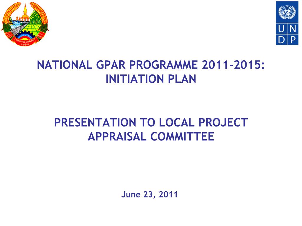 PPT - NATIONAL GPAR PROGRAMME 2011-2015: INITIATION PLAN PowerPoint ...