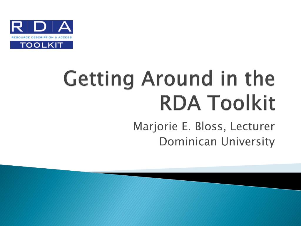 PPT - Getting Around in the RDA Toolkit PowerPoint Presentation, free ...