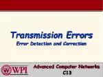 PPT - Error Detection and Correction PowerPoint Presentation, free ...