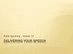 PPT - Delivering your Speech PowerPoint Presentation, free download ...
