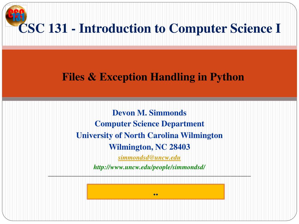 PPT - CSC 131 - Introduction to Computer Science I PowerPoint ...