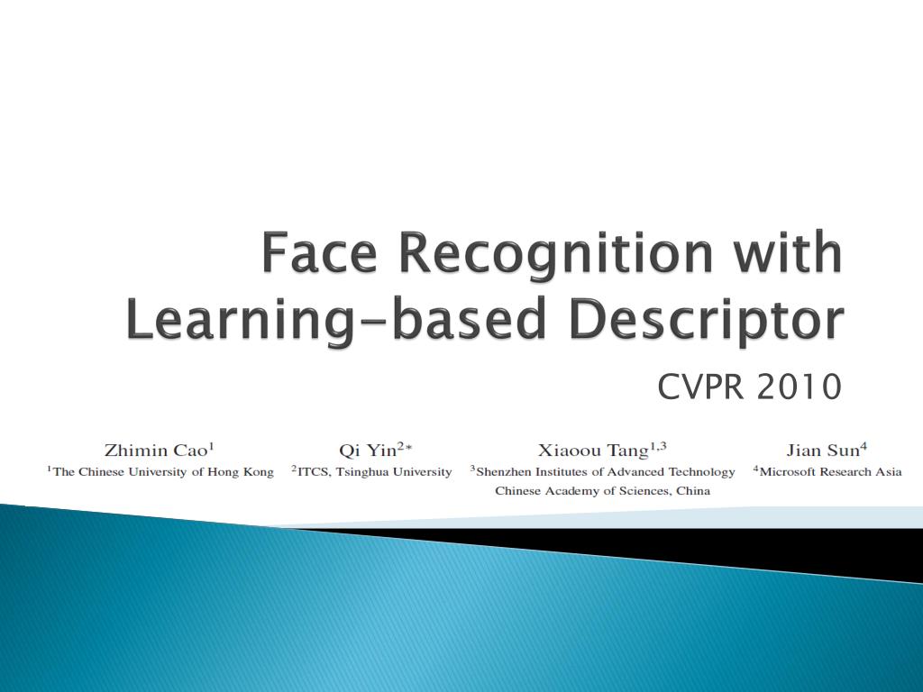 PPT - Face Recognition with Learning-based Descriptor PowerPoint ...