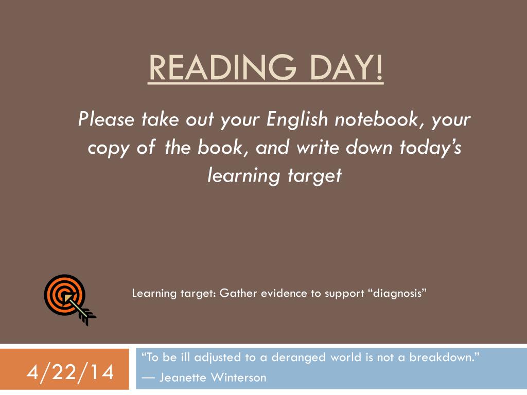PPT - Reading day! PowerPoint Presentation, free download - ID:2863458