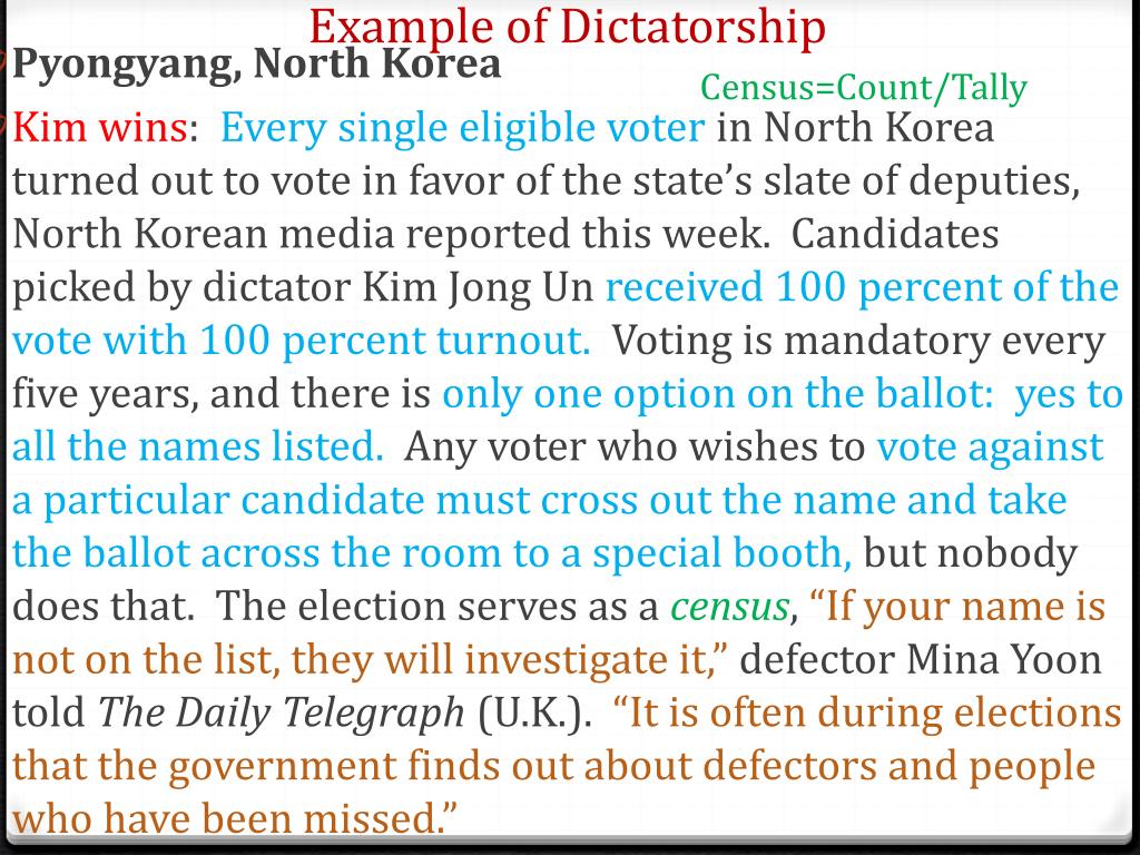 PPT - Example of Dictatorship PowerPoint Presentation, free download ...