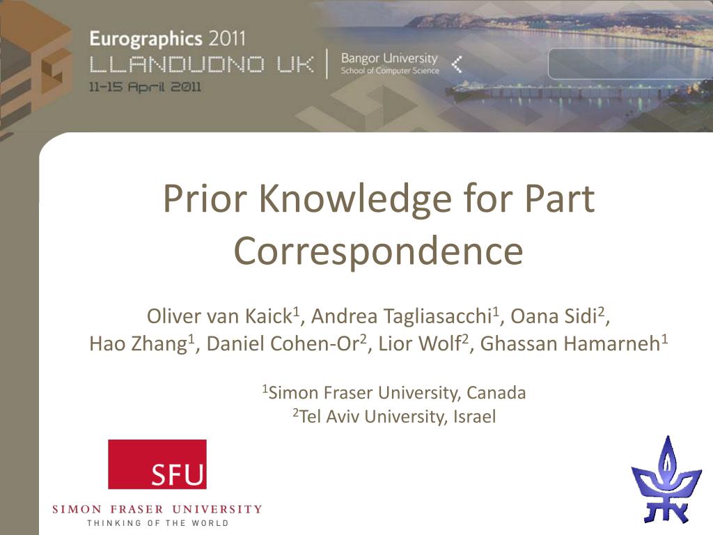 PPT - Prior Knowledge for Part Correspondence PowerPoint Presentation ...