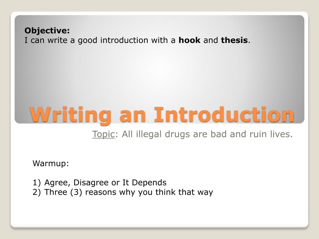 PPT - Writing an Introduction PowerPoint Presentation, free download ...