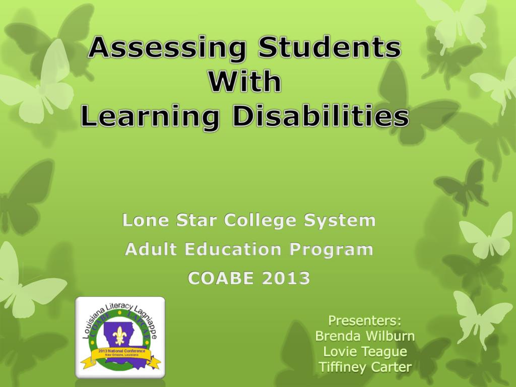 PPT - Assessing Students With Learning Disabilities PowerPoint ...