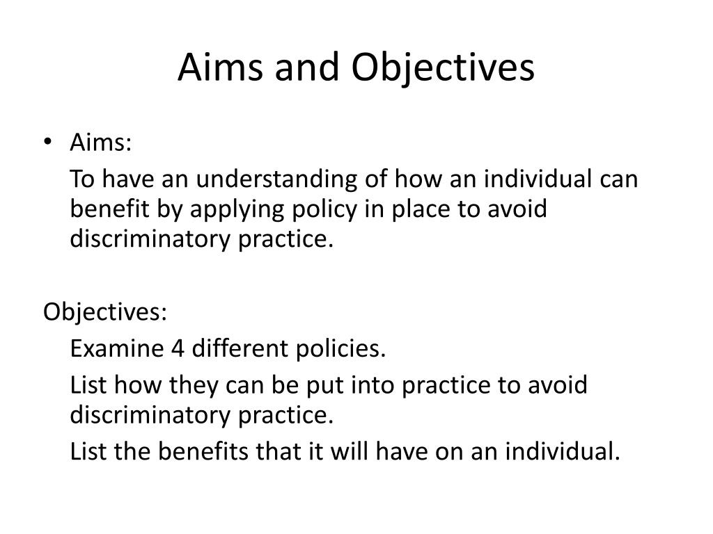 PPT - Aims and Objectives PowerPoint Presentation, free download - ID ...