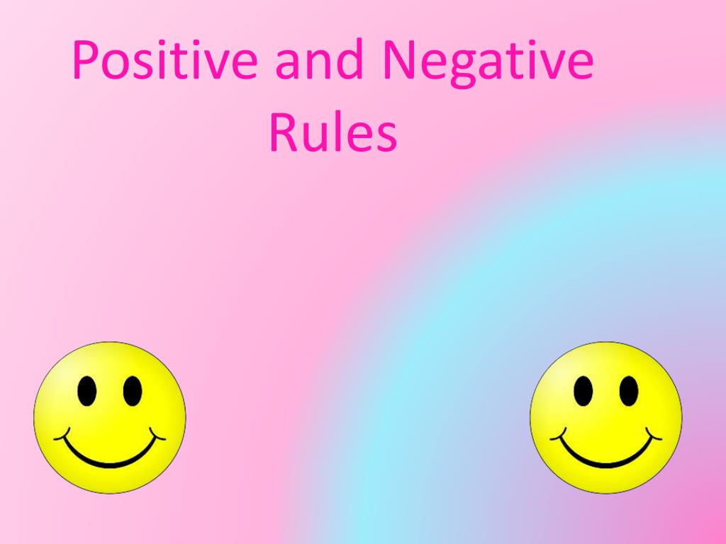 PPT - Positive and Negative Rules PowerPoint Presentation, free ...