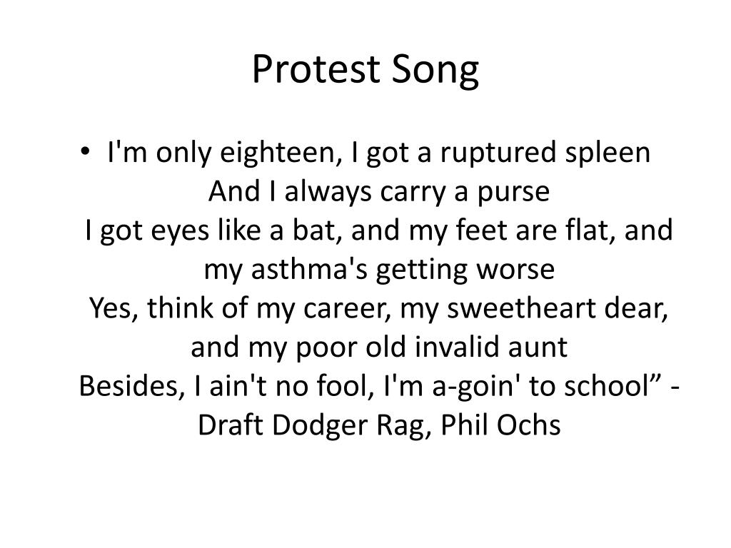 PPT - Protest Song PowerPoint Presentation, free download - ID:2873516