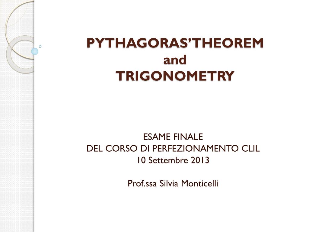 PPT - PYTHAGORAS’THEOREM and TRIGONOMETRY PowerPoint Presentation, free ...