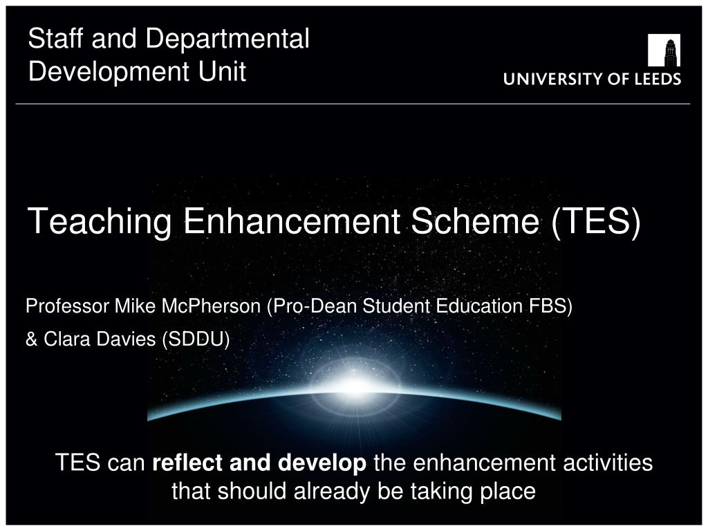 PPT - Teaching Enhancement Scheme (TES) PowerPoint Presentation, free ...