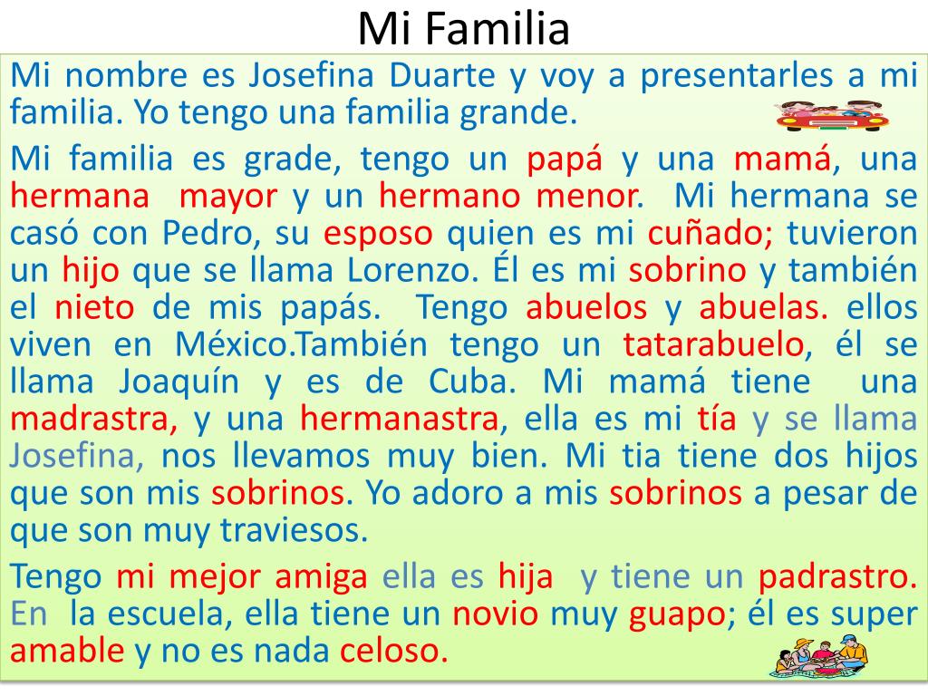 PPT - Mi Familia PowerPoint Presentation, free download - ID:2882442