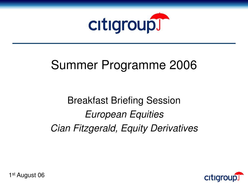 PPT - Summer Programme 2006 PowerPoint Presentation, free download - ID ...