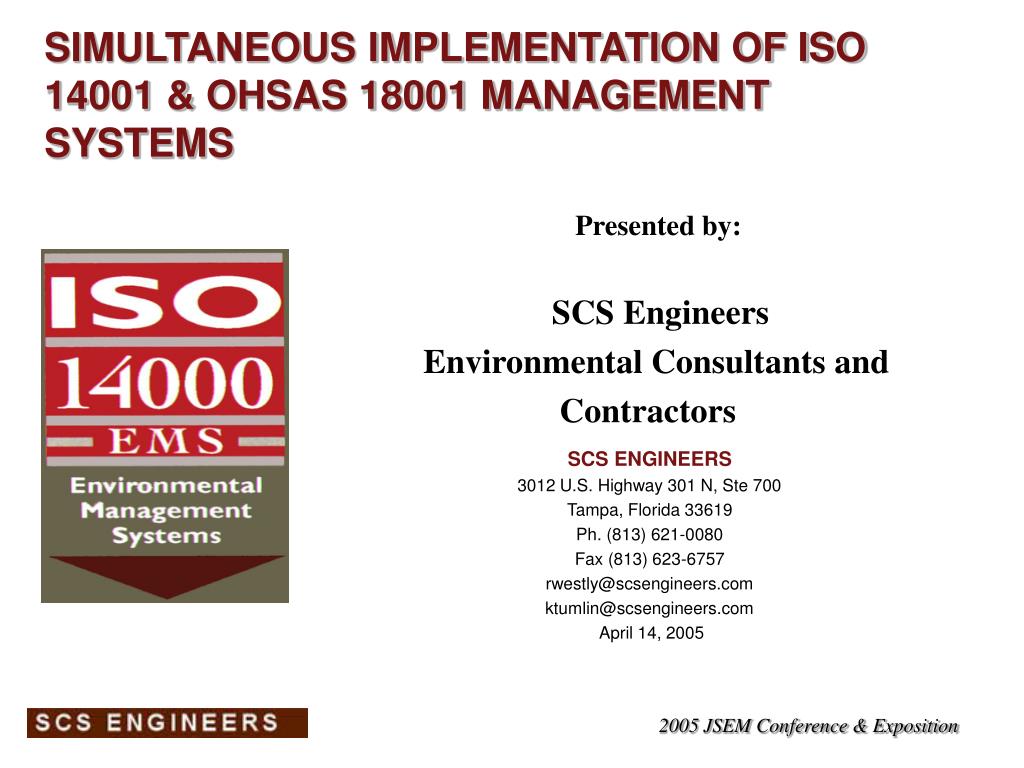 PPT - SIMULTANEOUS IMPLEMENTATION OF ISO 14001 & OHSAS 18001 MANAGEMENT ...