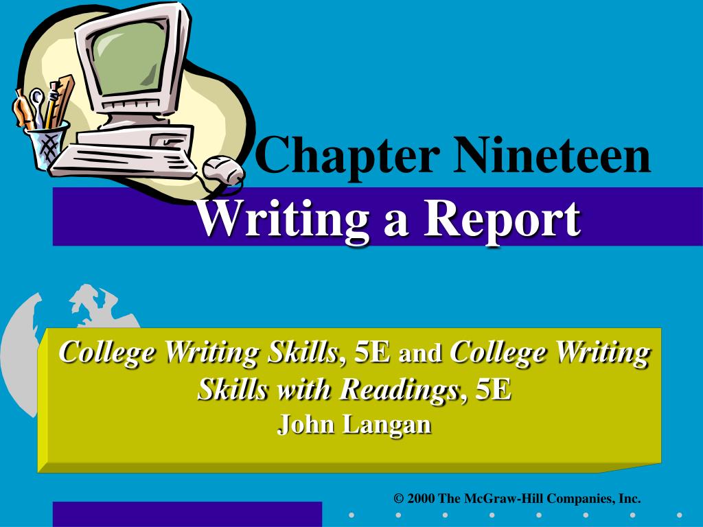 PPT - Chapter Nineteen Writing a Report PowerPoint Presentation, free ...
