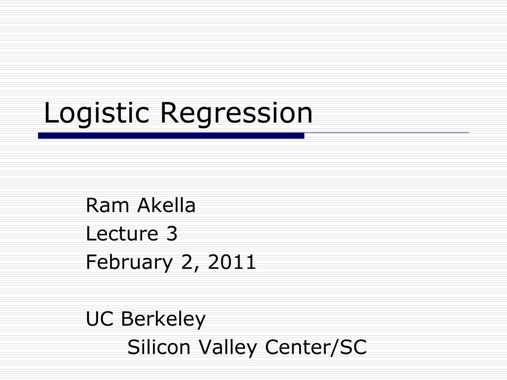 PPT - Logistic Regression PowerPoint Presentation, free download - ID ...