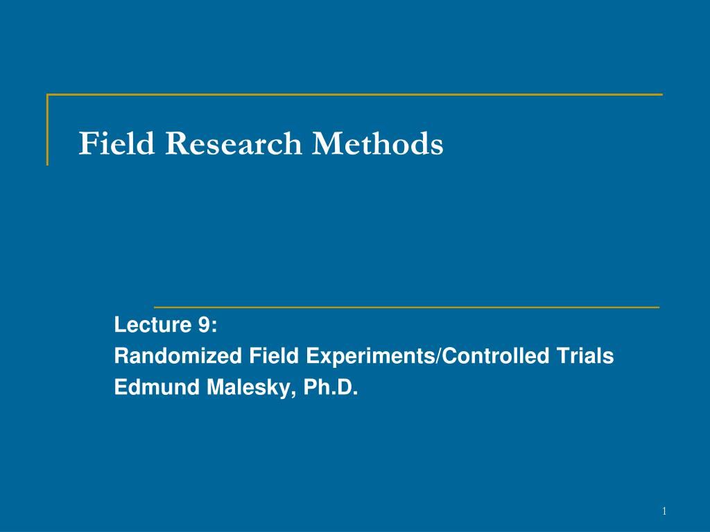 PPT - Field Research Methods PowerPoint Presentation, free download ...