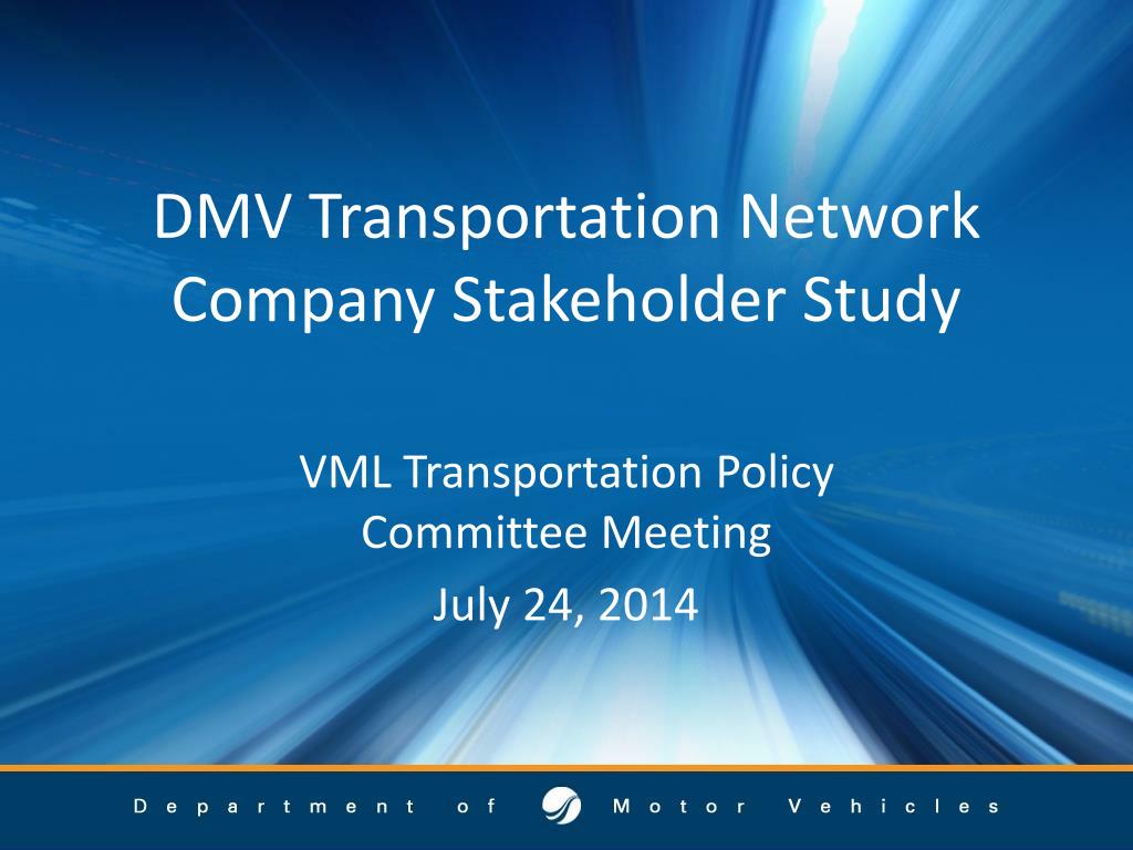 PPT - DMV Transportation Network Company Stakeholder Study PowerPoint ...