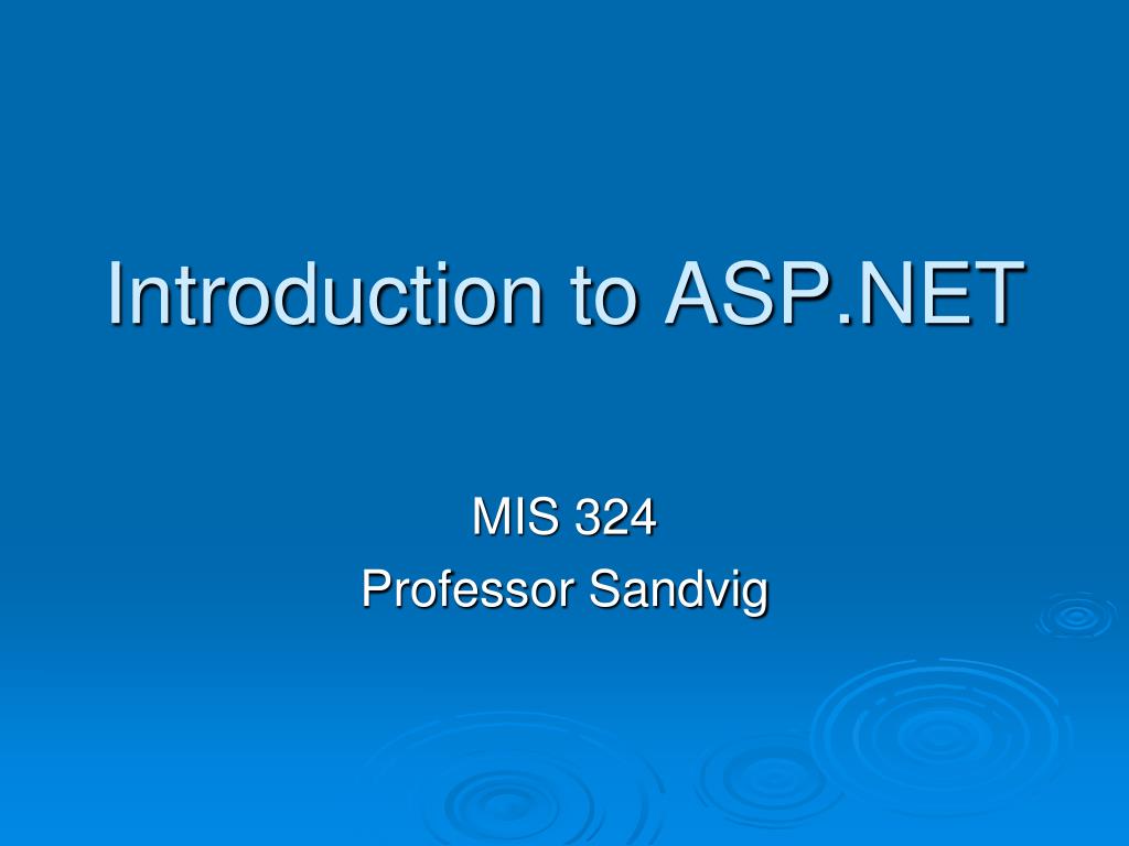 PPT - Introduction to ASP.NET PowerPoint Presentation, free download ...
