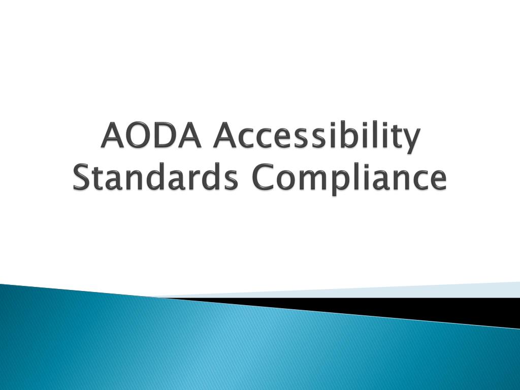 PPT - AODA Accessibility Standards Compliance PowerPoint Presentation ...