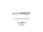 PPT - How to construct an LL(1) parsing table ? PowerPoint Presentation ...
