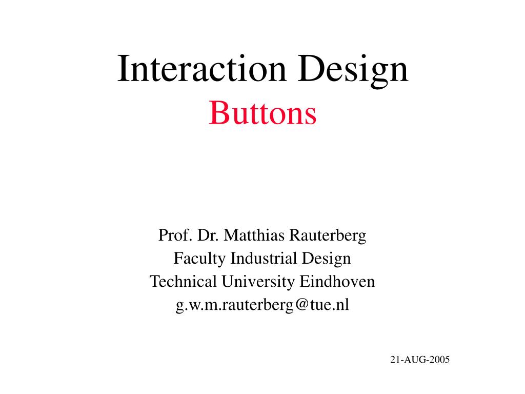 PPT - Interaction Design Buttons PowerPoint Presentation, free download ...