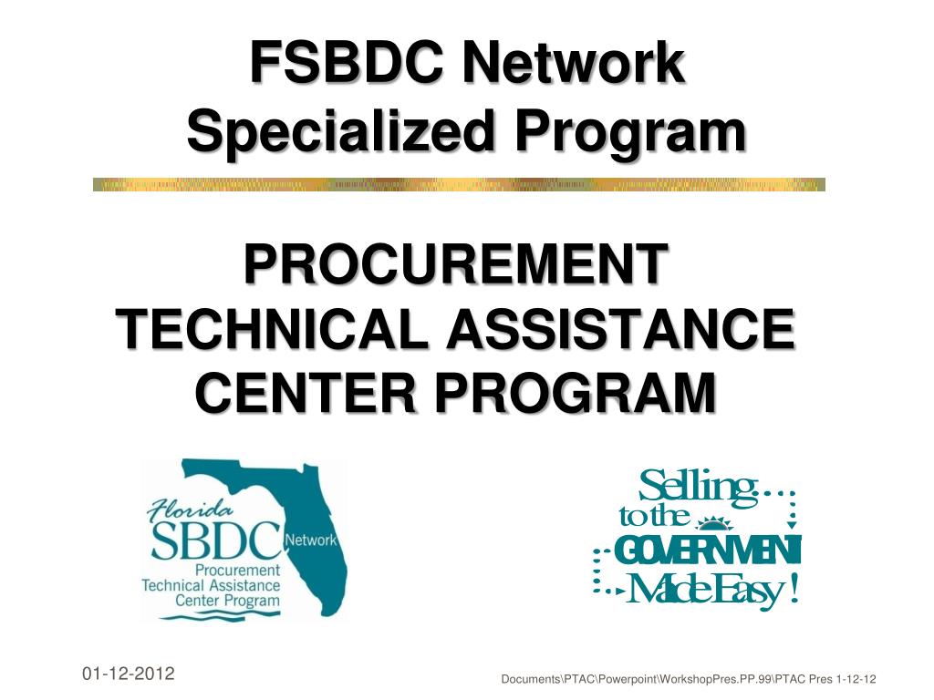 PPT - FSBDC Network Specialized Program PowerPoint Presentation, free ...