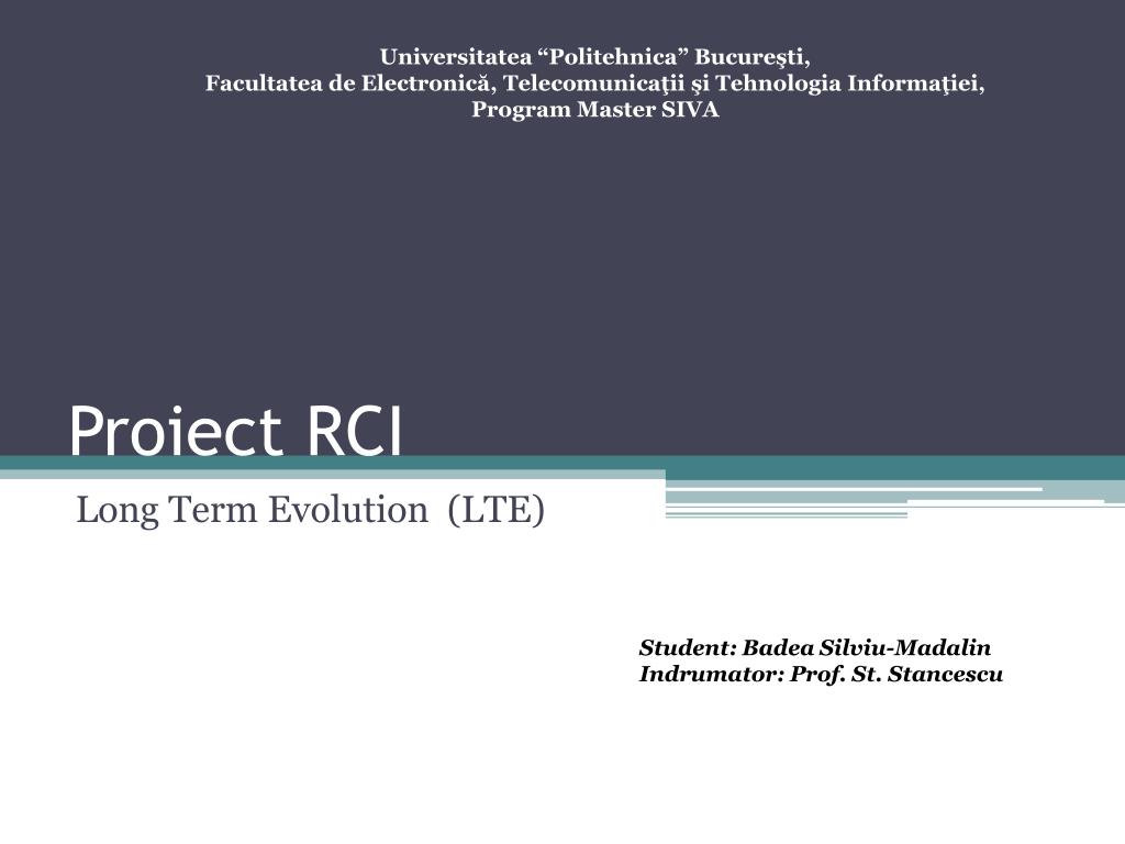 PPT - Proiect RCI PowerPoint Presentation, free download - ID:2917806