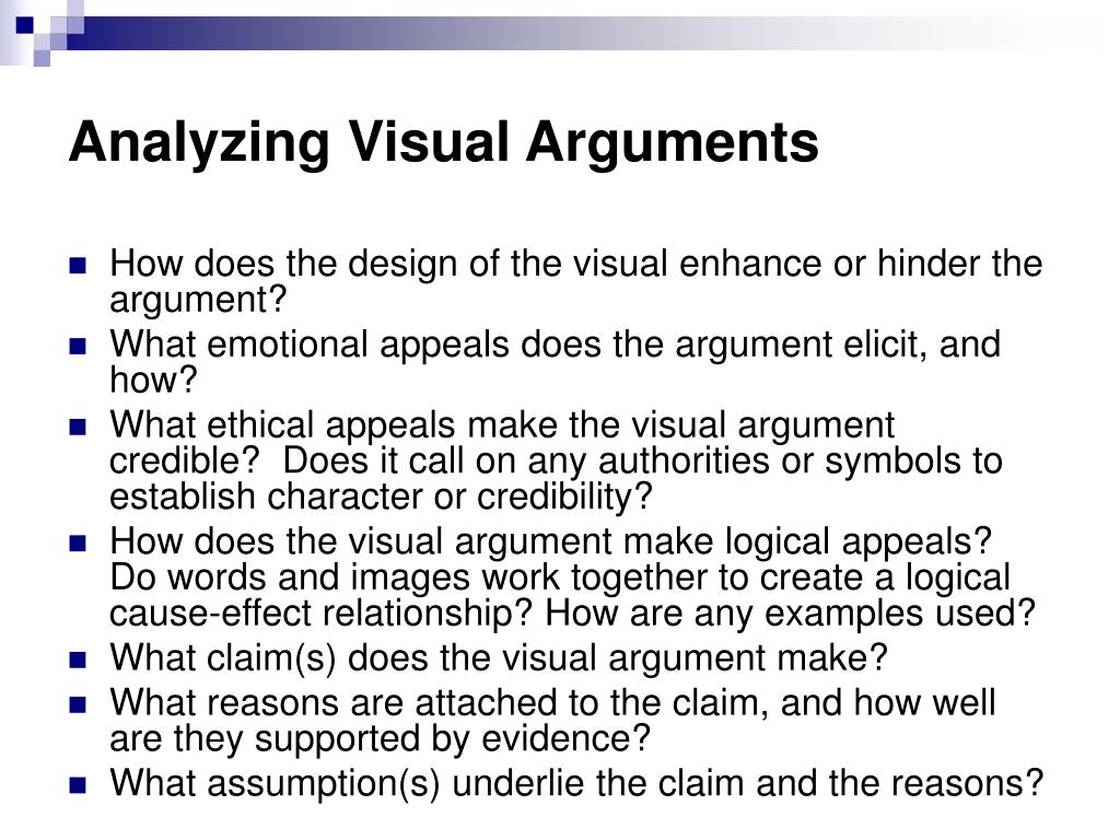 PPT - Analyzing Visual Arguments PowerPoint Presentation, free download ...