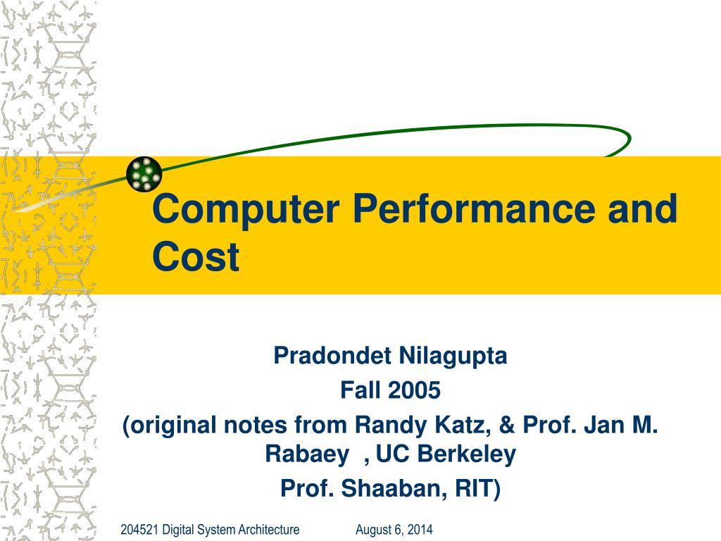 PPT - Computer Performance and Cost PowerPoint Presentation, free ...