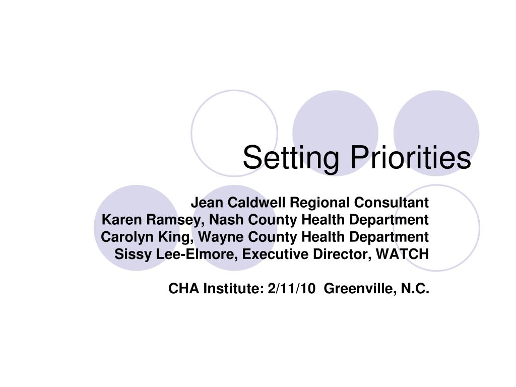 PPT - Setting Priorities PowerPoint Presentation, free download - ID ...