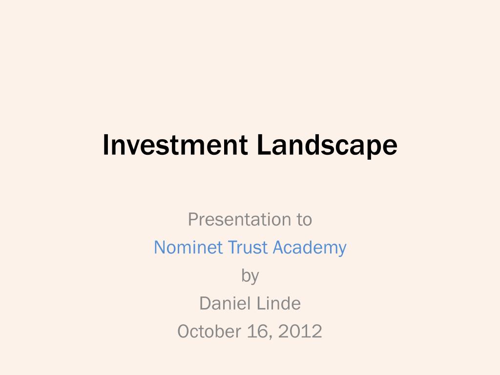 PPT - Investment Landscape PowerPoint Presentation, free download - ID ...